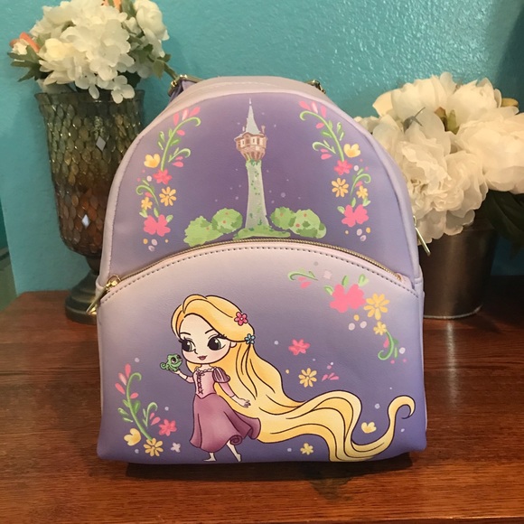 Loungefly | Bags | Loungefly Tangled Chibi Rapunzel Mini Backpack ...